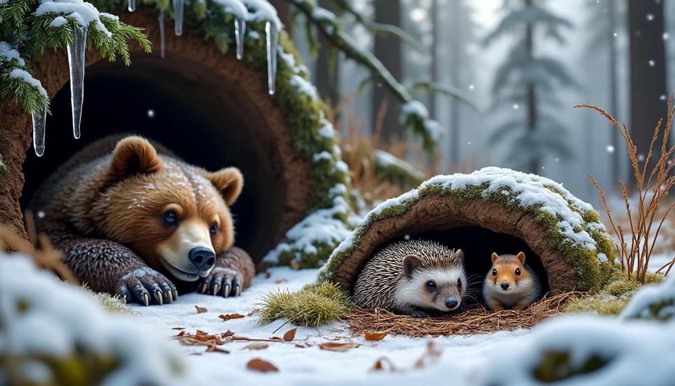 Animaux hibernants : durée, espèces et secrets de leur sommeil hivernal